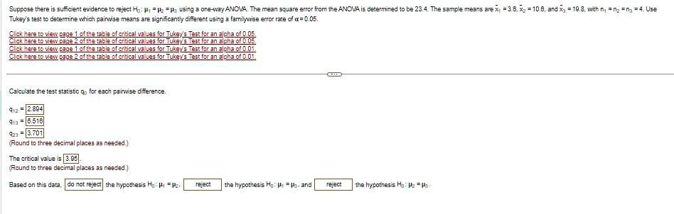 SOLVED: Suppose there is sufficient evidence to reject H == using a one ...