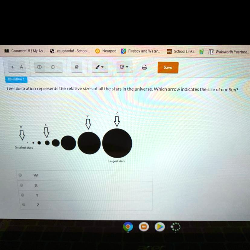 Relative Size Of Stars