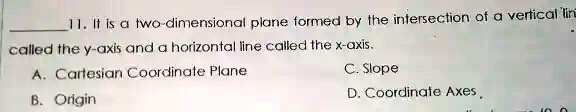 11. It is a two-dimensional plane formed by the intersection of a ...