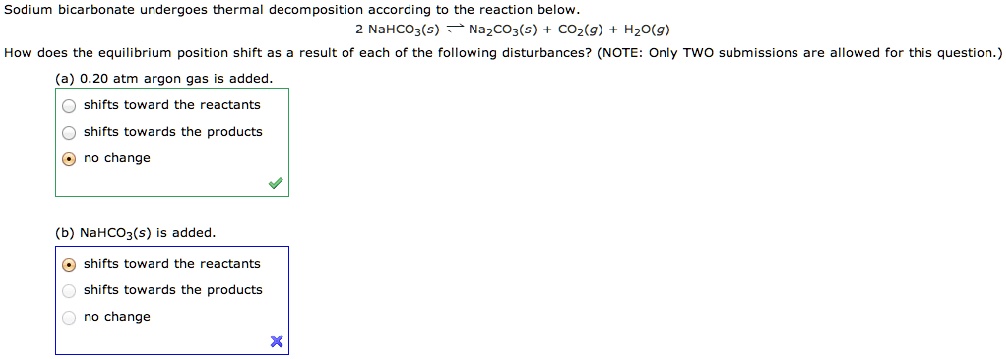 SOLVED: 'please answer the following: sodium bicarbonate undergoes ...