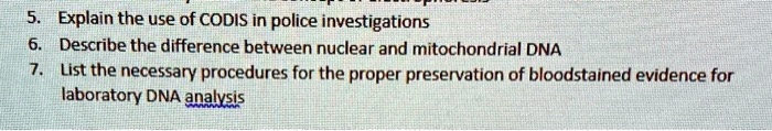 explain the use of codis in police investigations describe the ...