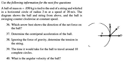 SOLVED: Use the following information for the next five questions A ...