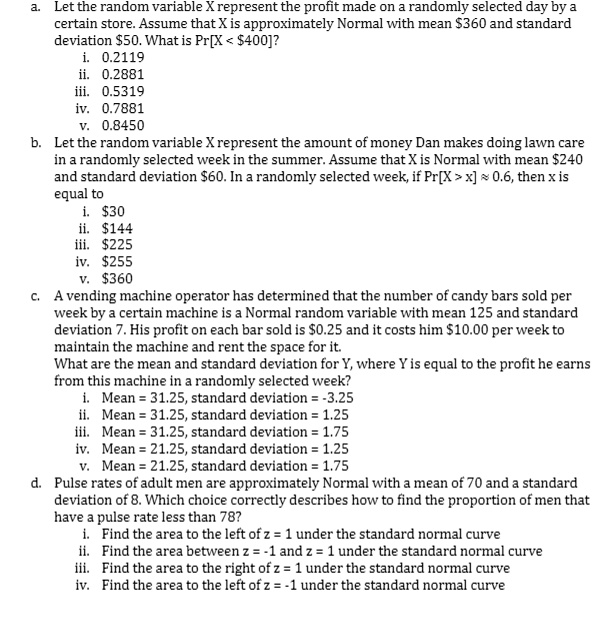 Solved Let The Random Variable X Represent The Profit Made On A 6139