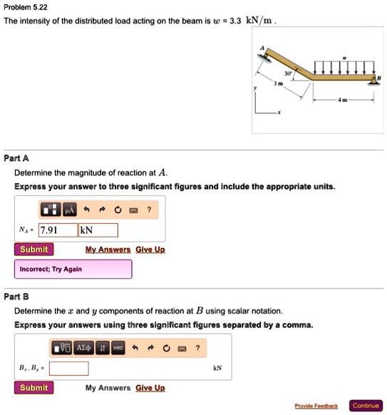 Problem 5.22 The intensity of the distributed load acting on the beam ...