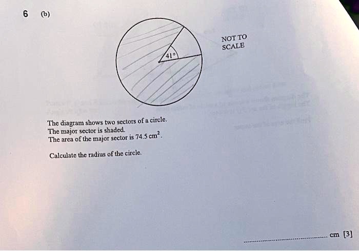 6 b notto scale the diagram shows two sectors of a circle the major ...
