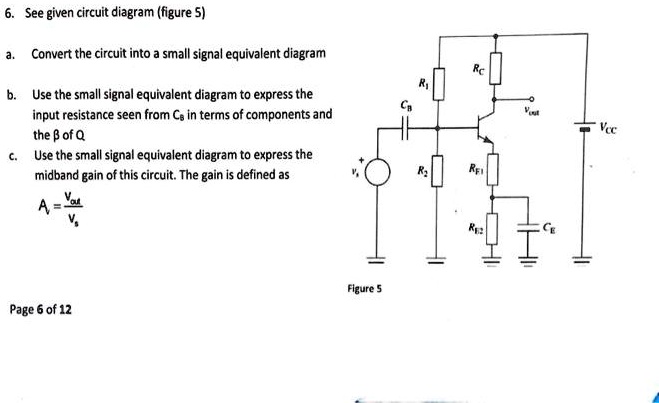 6. See given circuit diagram (figure 5) a. Convert the circuit into a ...