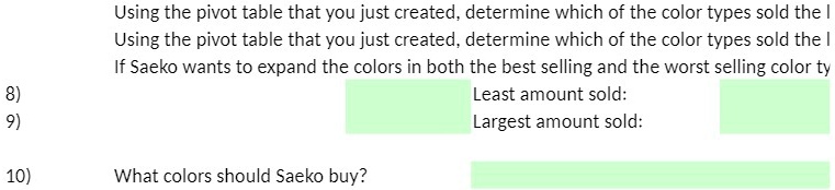 Using the pivot table that you just created, determine which of the ...