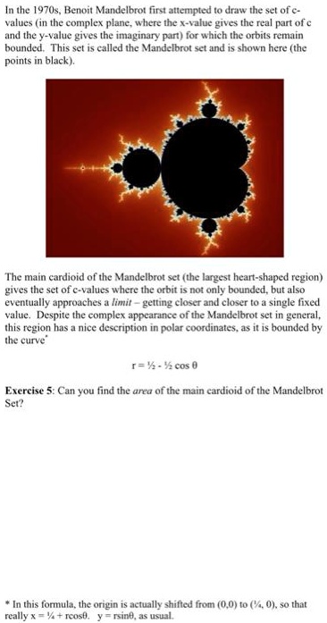 in the 1970s benoit mandelbrot first atlempted t0 draw the set of e ...
