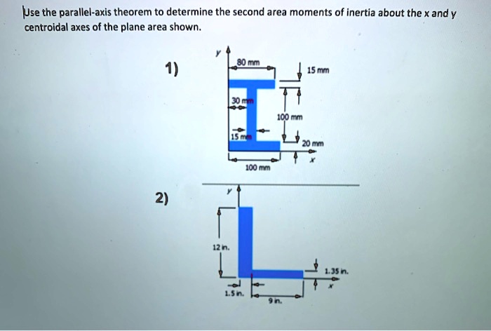 SOLVED: SOLVE # 2 PLEASE Use the parallel-axis theorem to determine the ...