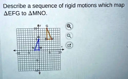 SOLVED: Describe a sequence of rigid motions which map AEFG to AMNO.