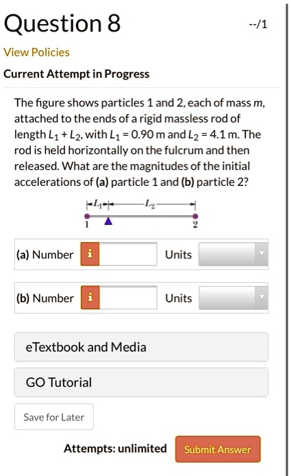 SOLVED: Question 8 "/1 View Policies Current Attempt in Progress The figure shows particles 1 ...