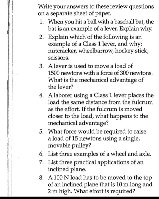 SOLVED: Write your answers to these review questions on a separate ...