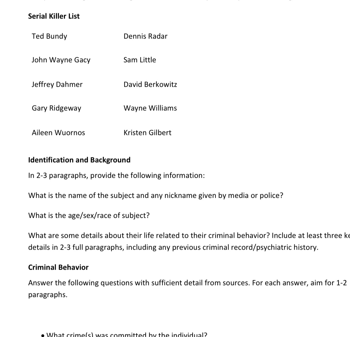Serial Killer List Ted Bundy Dennis Radar John Wayne Gacy Sam Little ...