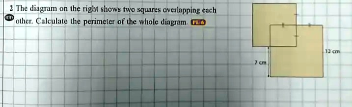 SOLVED: The diagram on the right shows two squares overlapping each ...