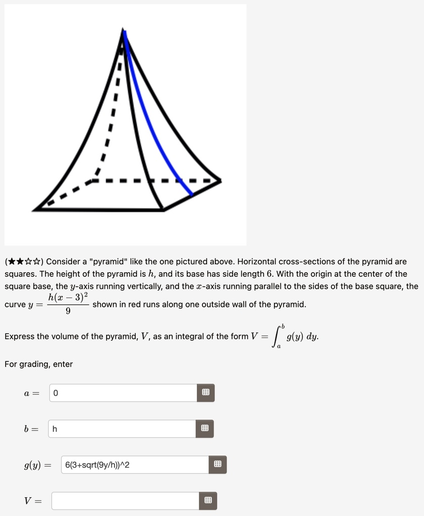 ↶ϖ) Consider a "pyramid" like the one pictured above. Horizontal cross ...