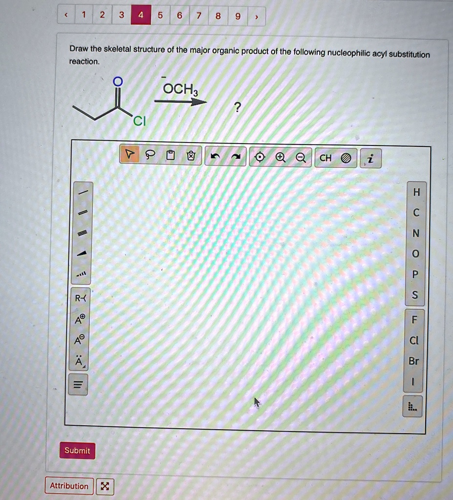 draw the skeletal structure of the major organic product of the following nucleophilic acyl ...
