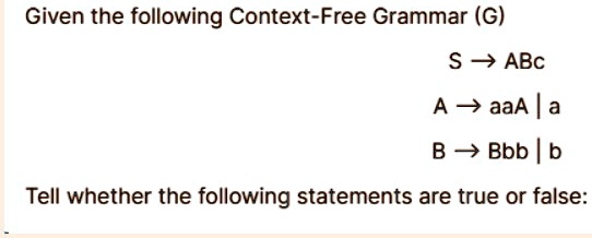 Solved The Above Grammar G Generates A Finite Number Of Strings Given 3881
