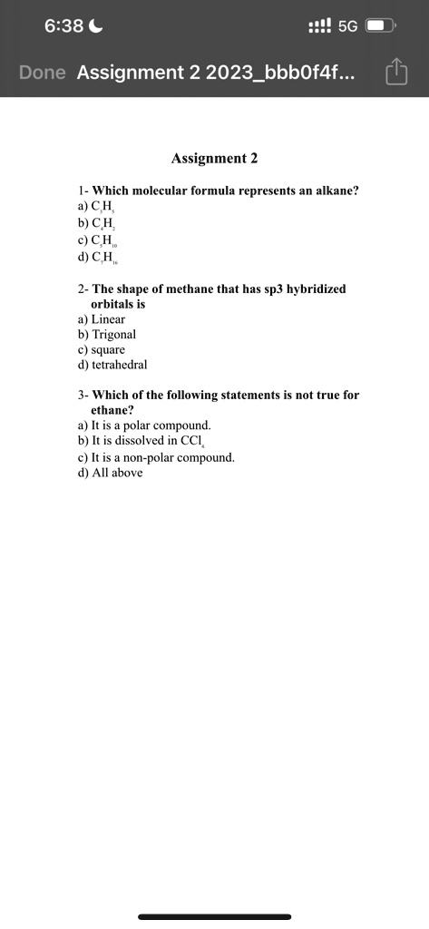 SOLVED: Can you solve these 3 questions? 6:38 !!5G Done Assignment 2 ...