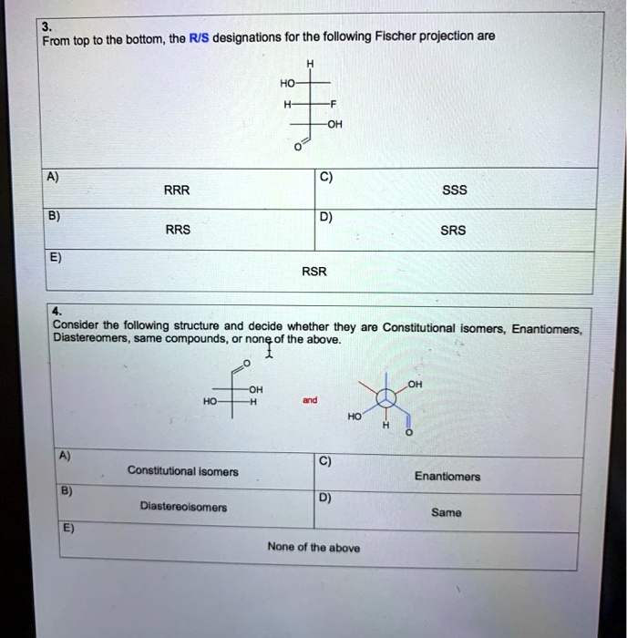 SOLVED: From top to the bottom, the RIS designations for the following ...
