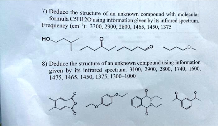Video Solution Deduce The Structure Of An Unknown Compound With The