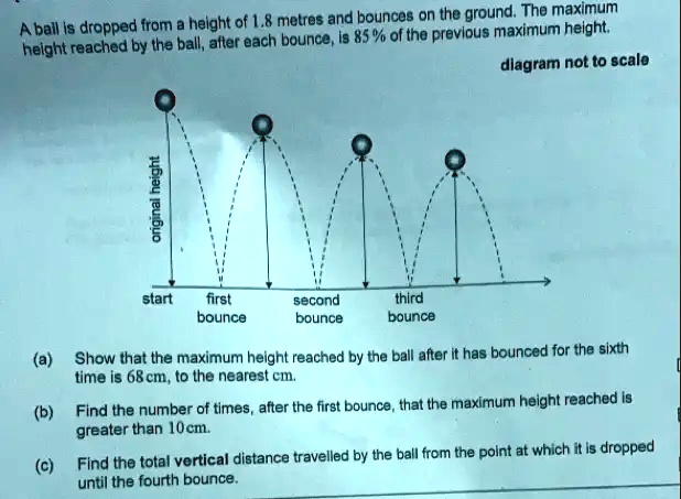 The height of 1.8 meters and bounces on the ground. The maximum height ...