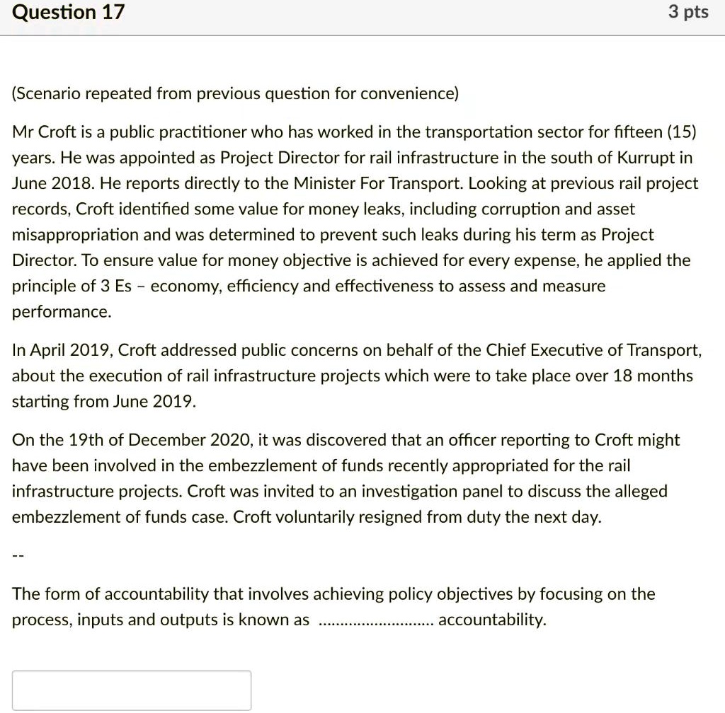 question 17 3 pts scenario repeated from previous question for ... question 17 3 pts scenario repeated from previous question for ...