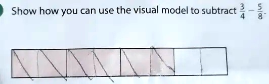 SOLVED: Show how you can use the visual model to subtract 3