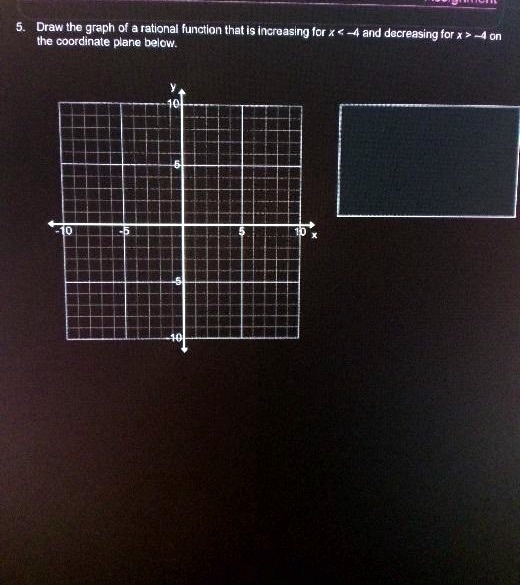 SOLVED: Draw tho graph of a rational function that is Increasing tor ...