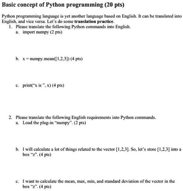 Solved Texts Basic Concepts Of Python Programming 20 Pts Python Programming Language Is Yet 