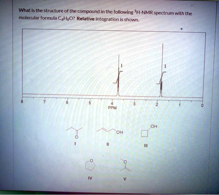 SOLVED: What is the structure of the compound in the following 'H-NMR spectrum with the ...