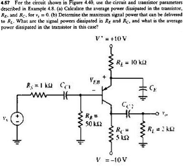 SOLVED: For the circuit shown in Figure 4.40, use the circuit and ...