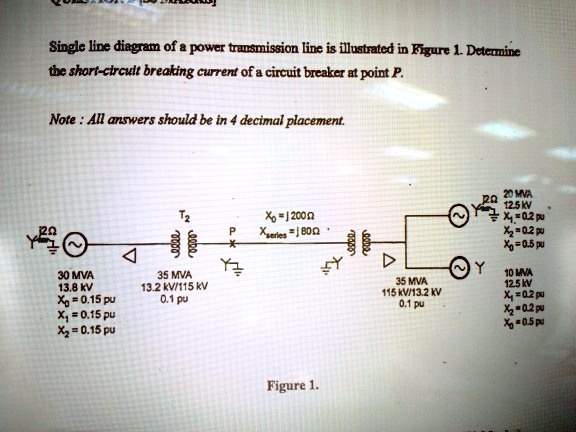 SOLVED: Power System Analysis Single line diagram of a power transmission line is illustrated in ...