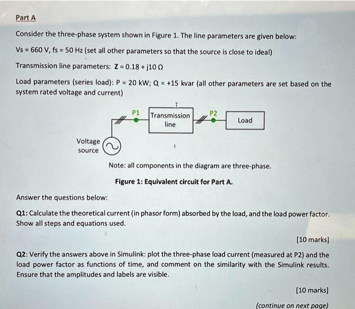 part a consider the three phase system shown in figure 1the line ...
