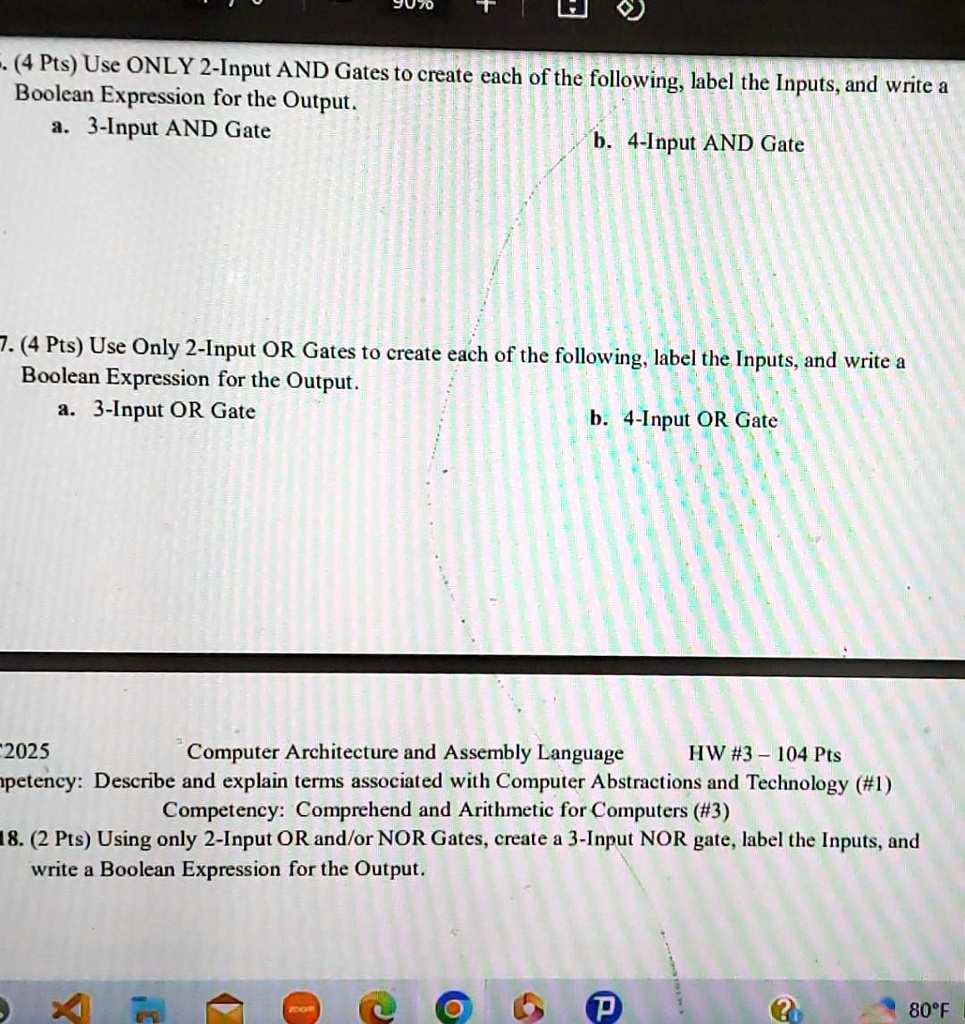 SOLVED: Texts: 606 4 Pts Use ONLY 2-Input AND Gates to create each of ...