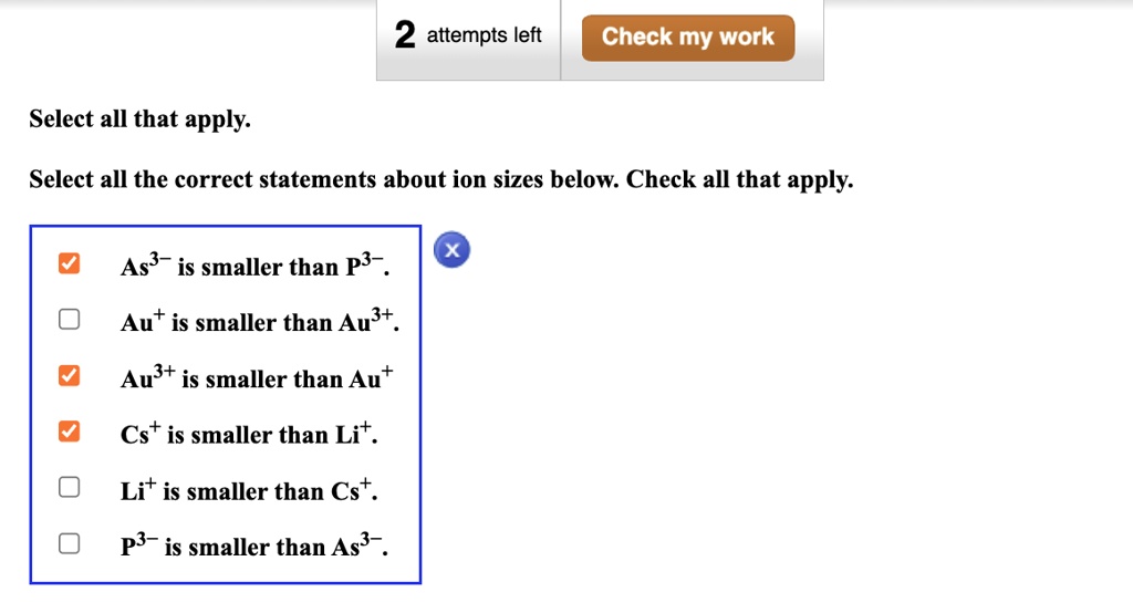 SOLVED: help 2 attempt left Check my work Select all that apply. Select all the correct ...
