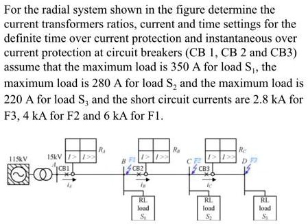 SOLVED: For the radial system shown in the figure, determine the ...