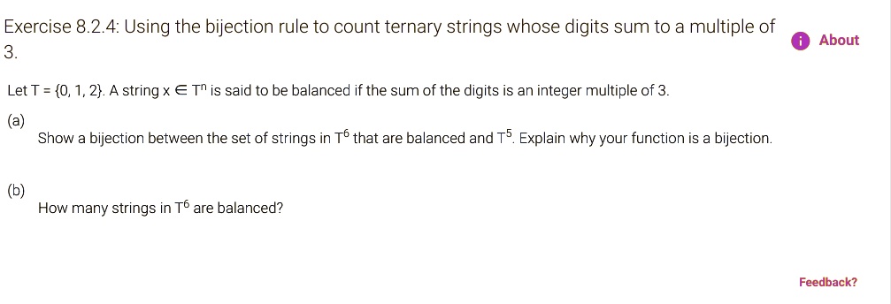 Solved Exercise 824 Using The Bijection Rule To Count Ternary Strings Whose Digits Sum To A 8469