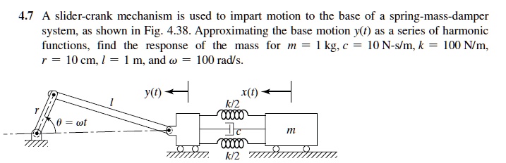 4.7 A slider-crank mechanism is used to impart motion to the base of a ...