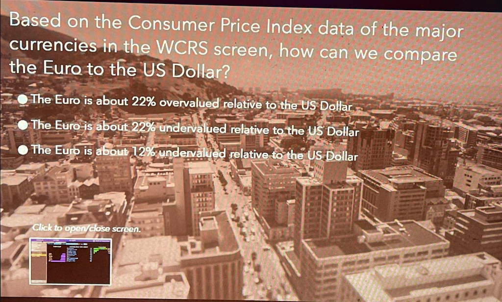 SOLVED: Based on the Consumer Price Index data of the major currencies in the WCRS screen, how ...