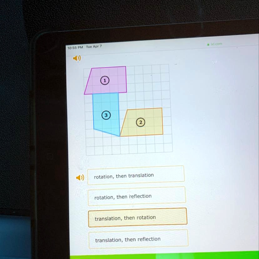 SOLVED: 'What combination of transformations is shown below COT 10155 ...