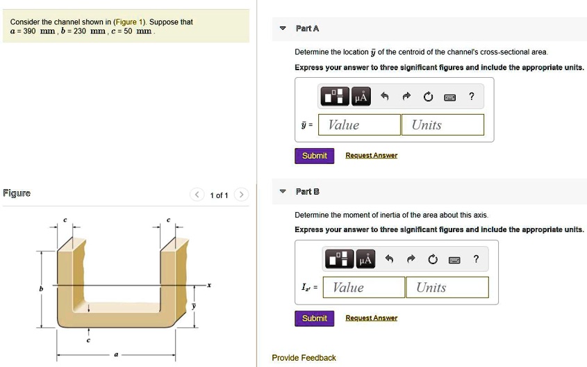 SOLVED: Consider the channel shown in Figure 1. Suppose that h = 390 mm ...