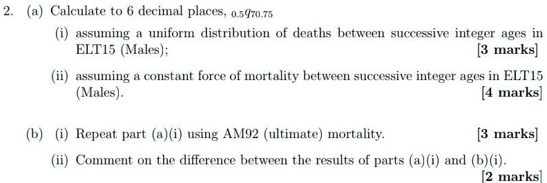 a calculate to 6 decimal places 0597075 assuming uniform distribution ...