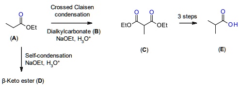 SOLVED:Crossed Claisen condensation steps EIO OEt OEt Dialkylcarbonate ...