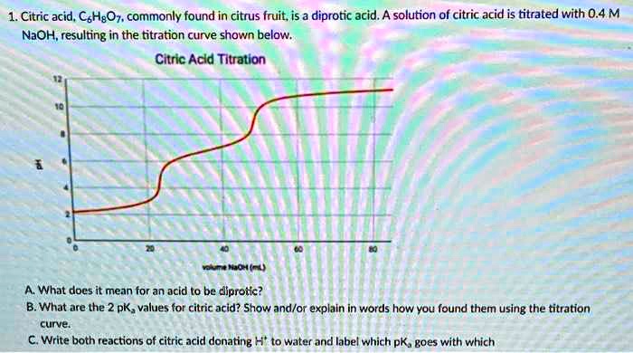 1 citric acid cthgoz commonly found in citrus fruit is diprotic acid a ...