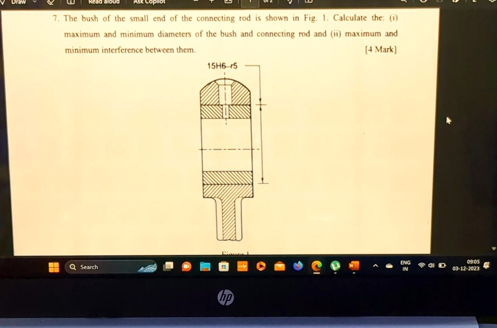 SOLVED: Draw Keadaloua AsKCopilot 7. The bush of the small end of the ...