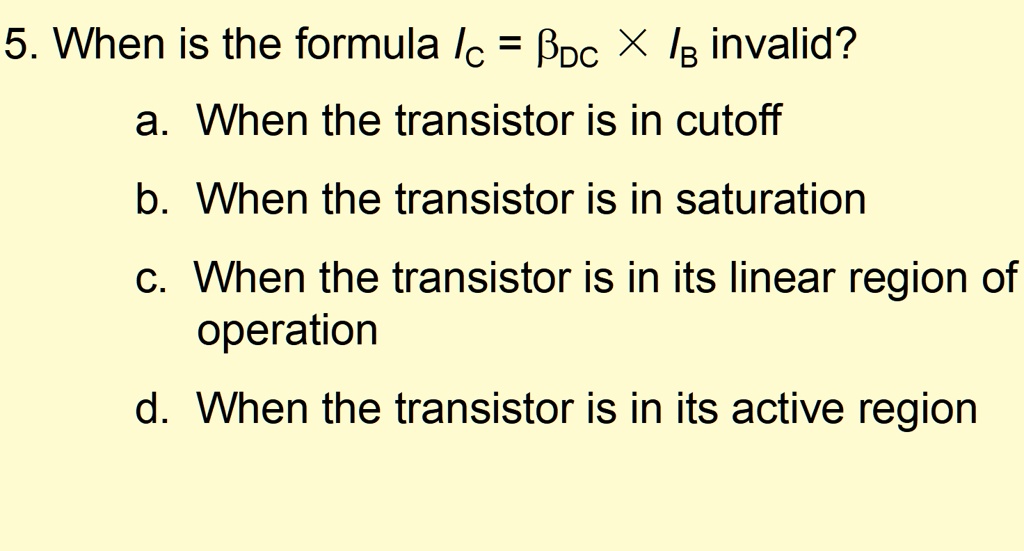 Solved 5 When Is The Formula Ic Boc Ib Invalid A When The