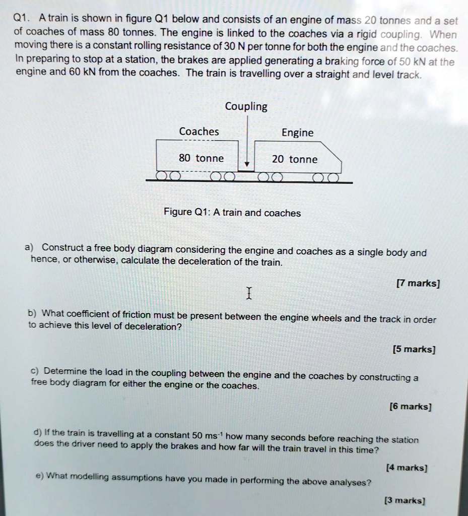Need all answers in 1 hour i will upvote q1 a train is shown...