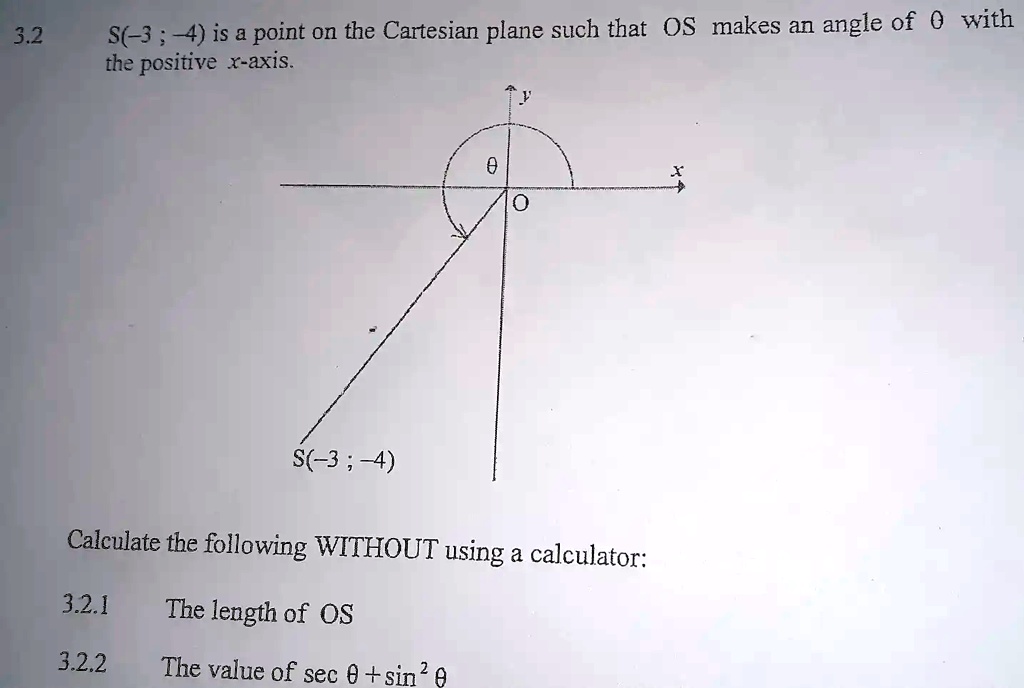 SOLVED: 3.2 point on the Cartesian plane such that OS makes an angle of ...