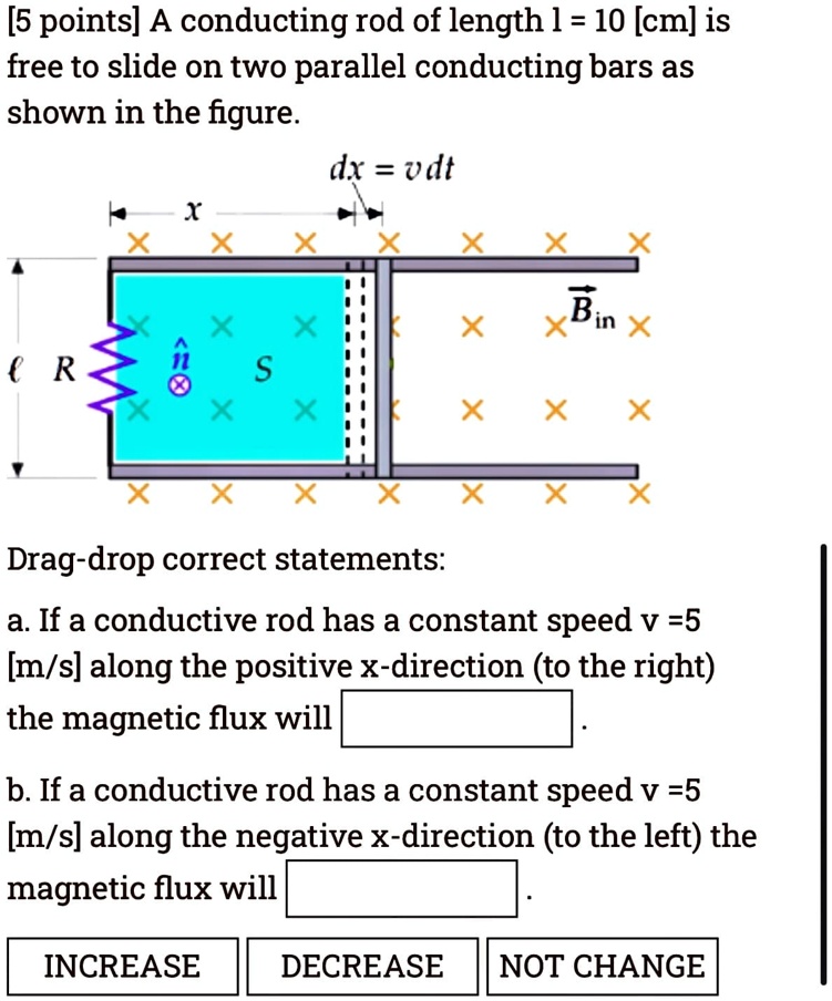 SOLVED: Texts: [5 points] A conducting rod of length l = 10 [cm] is ...