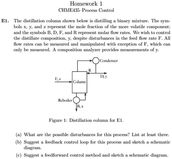 homework 1 chme435 process control el the distillation column shown ...